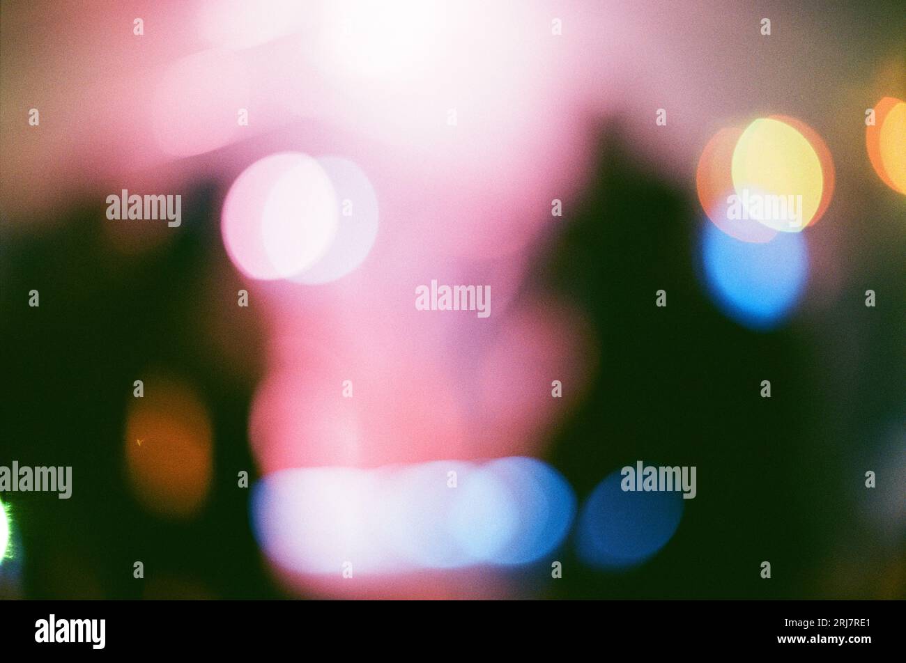 abstract analogue photography: Blurred Silhouettes of Dancing Crowd ...