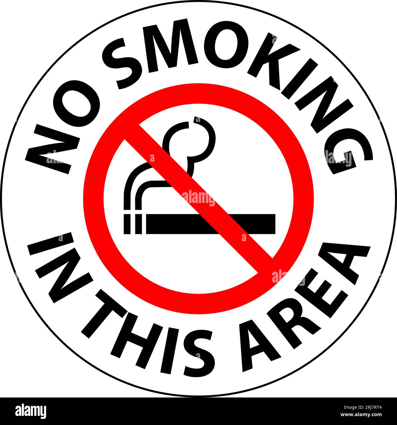 Floor Sign No Smoking In This Area Stock Vector Image & Art - Alamy