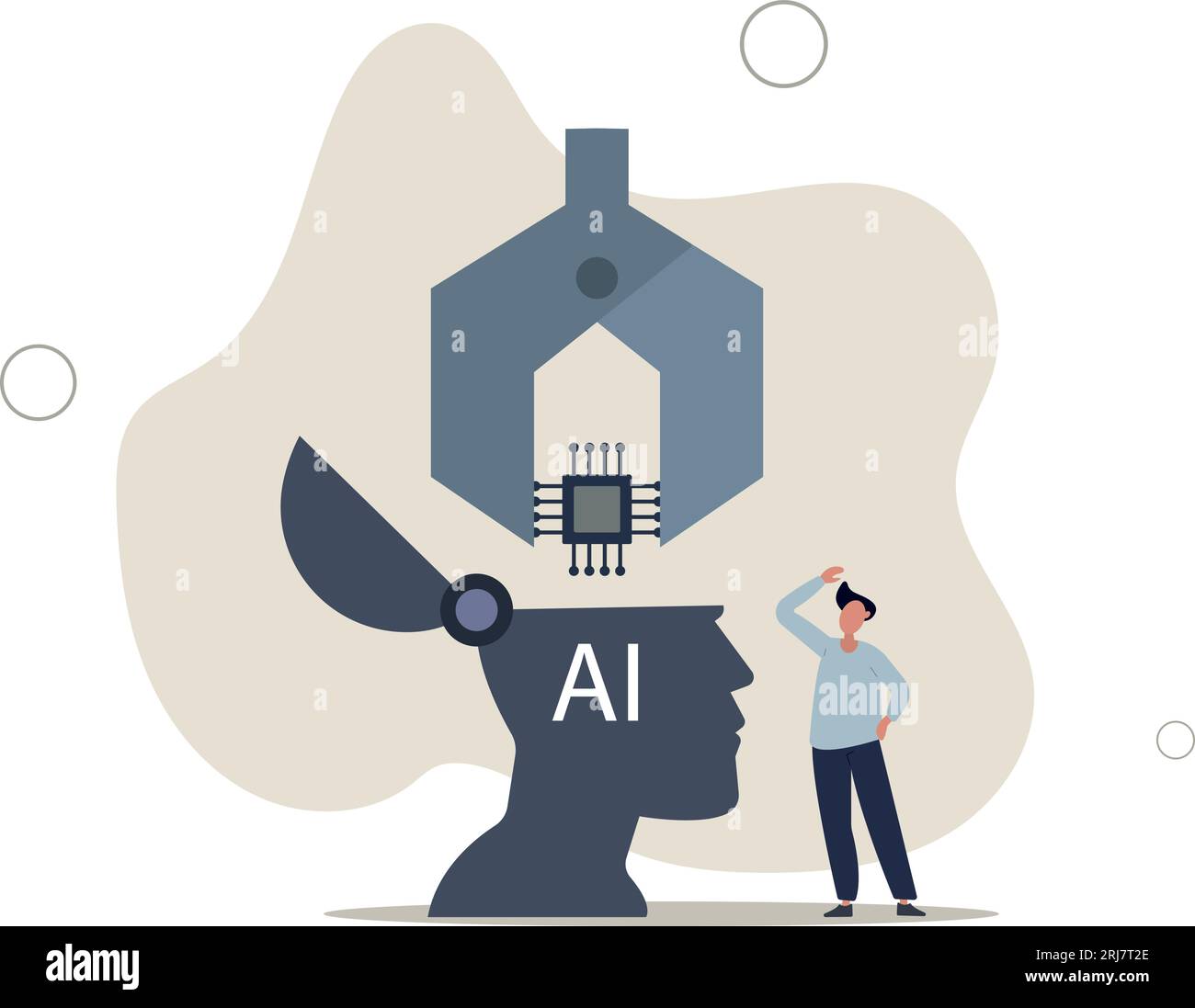 Ai Artificial Intelligence To Think Like Human Machine Learning Technology To Calculate And