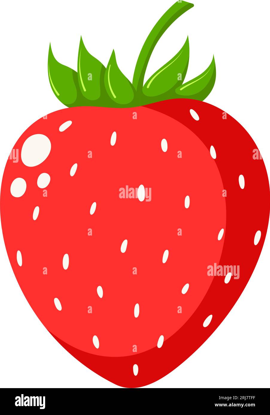Funny cartoon strawberry. Cute berry. Vector food illustration isolated ...