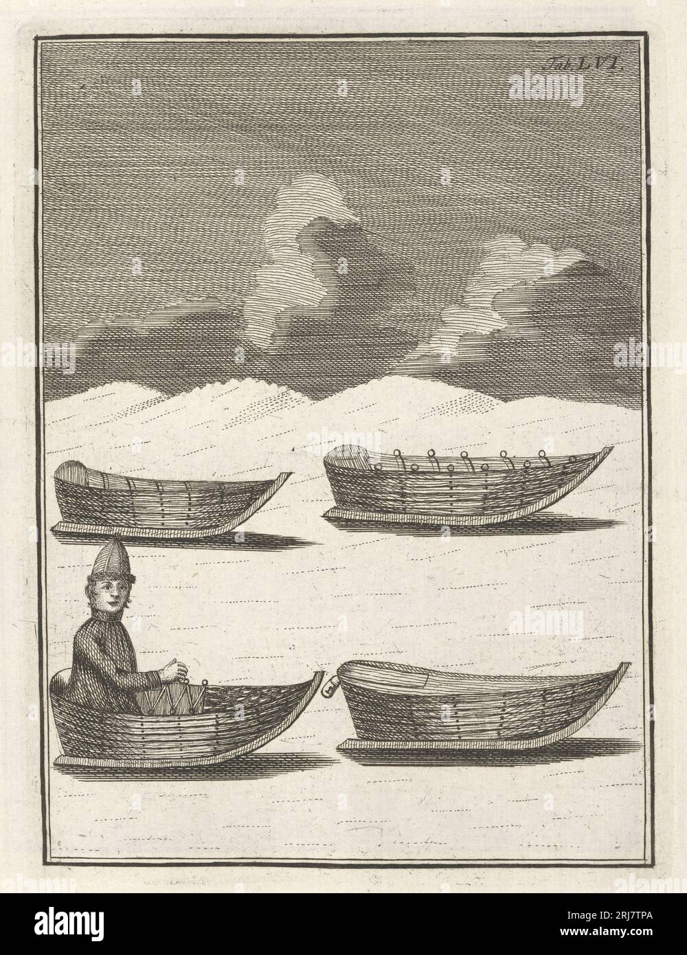 Sledge Types 1750s by Odvardt Helmoldt von Lode Stock Photo - Alamy