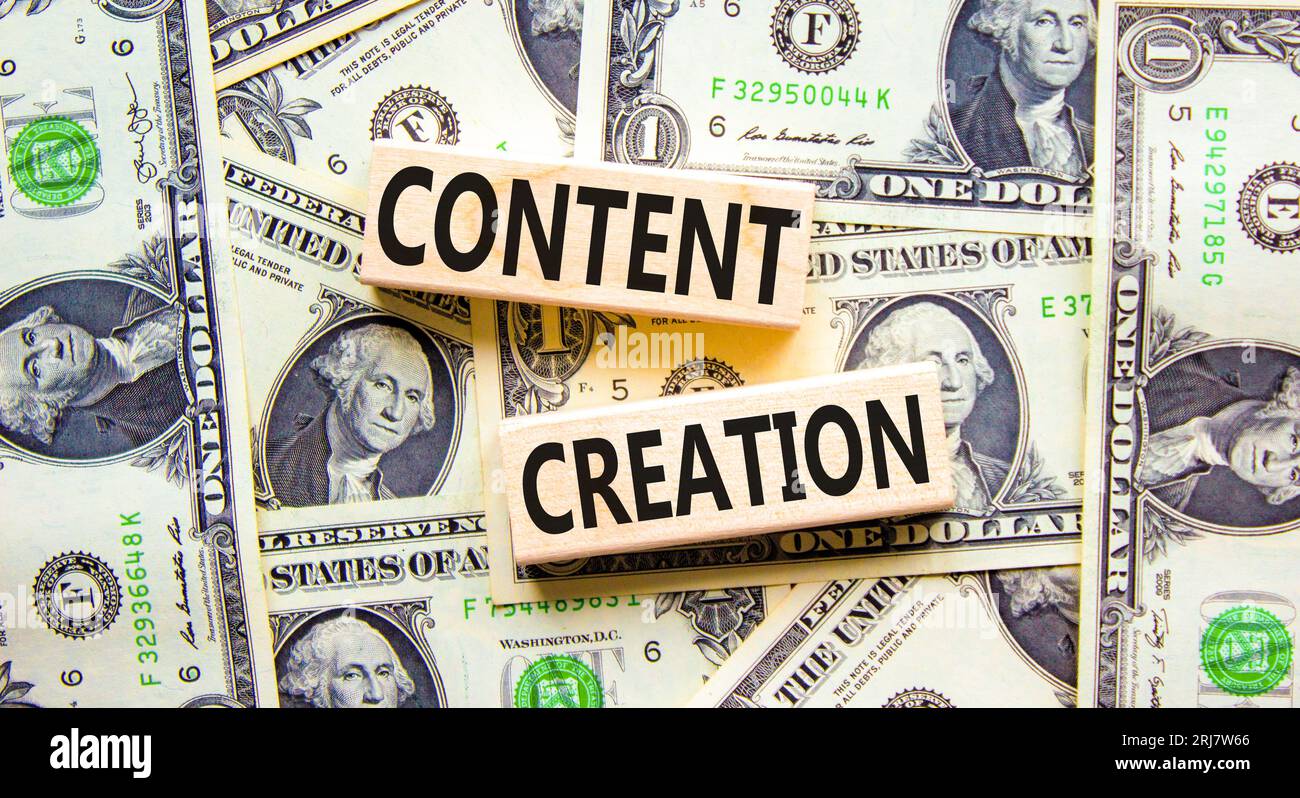 Time for content creation symbol. Concept words Content creation on ...