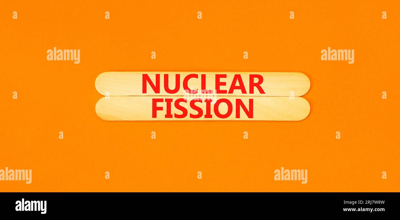 Nuclear fission symbol. Concept words Nuclear fission on beautiful ...