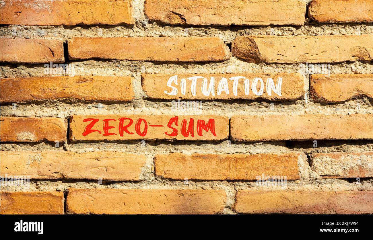 Zero-sum situation symbol. Concept words Zero-sum situation on ... Zero-sum situation symbol. Concept words Zero-sum situation on ...