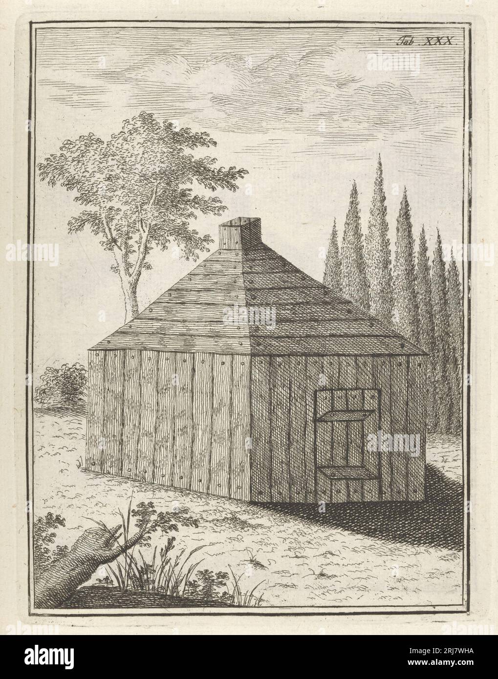 Stave House 1750s by Odvardt Helmoldt von Lode Stock Photo - Alamy