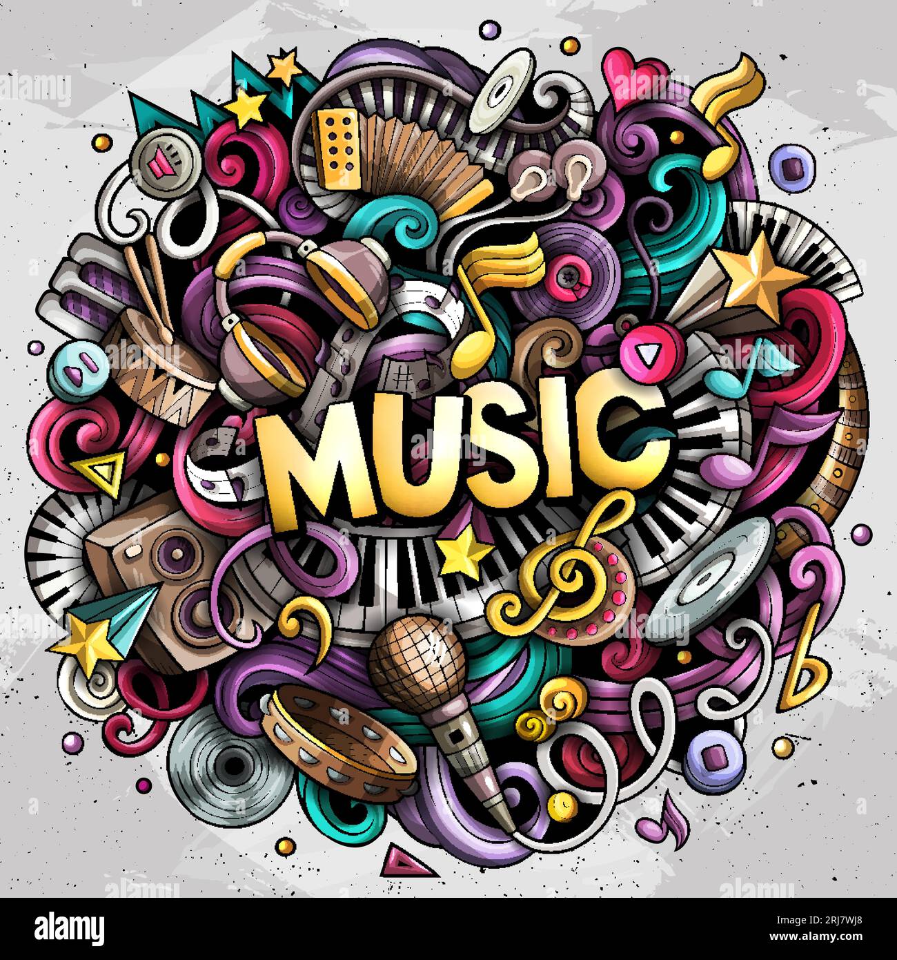 Music vector doodles illustration. Musical design Stock Vector Image ...