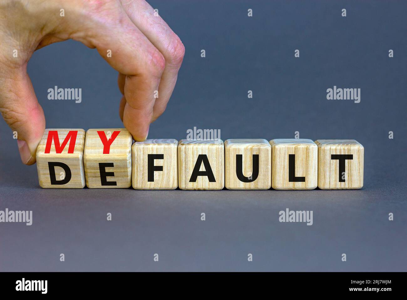 Default is my fault symbol. Concept words Default and My fault on ...