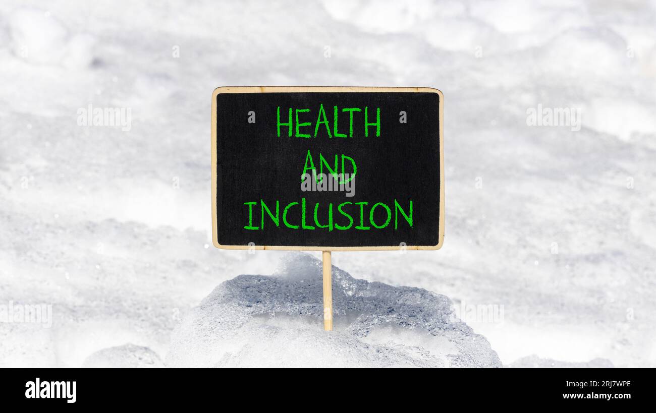 Health and inclusion symbol. Concept words Health and inclusion on ...