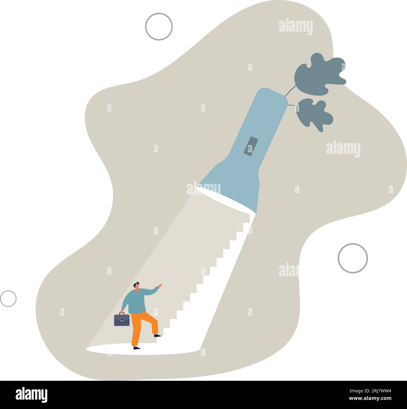 Spotlight to guide career success, recruitment or HR finding candidate ...