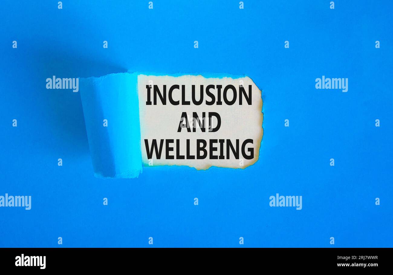 Inclusion and wellbeing symbol. Concept words Inclusion and wellbeing ...