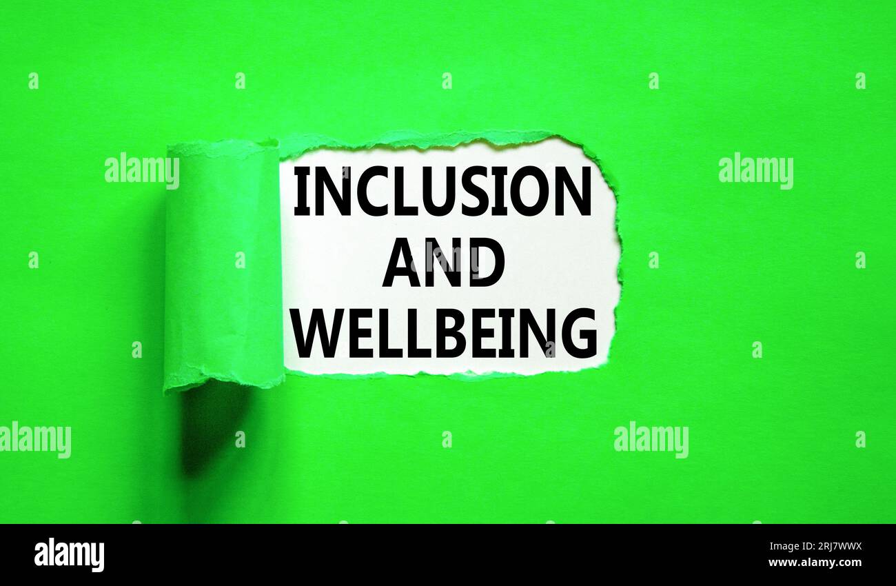 Inclusion and wellbeing symbol. Concept words Inclusion and wellbeing ...