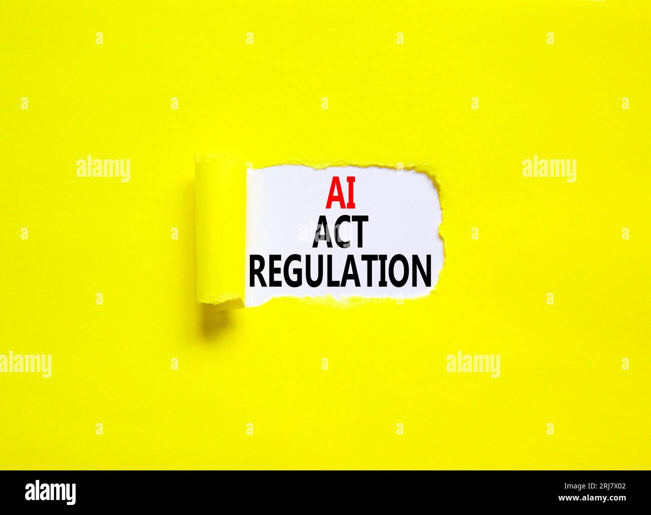 AI act regulation symbol. Concept words AI artificial intelligence act ...
