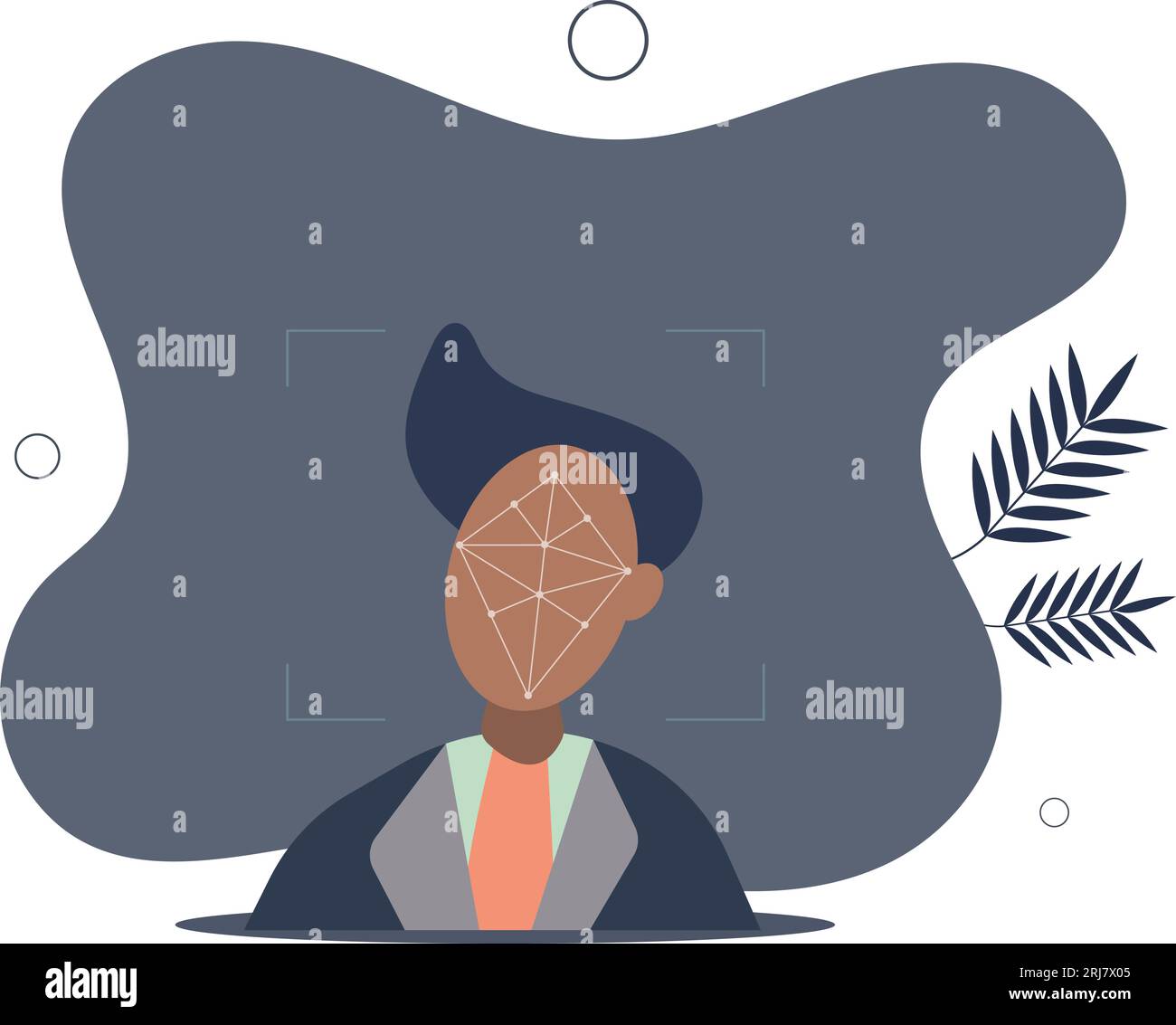 Synthetic media and AI software generated fake picture.Digital content ...