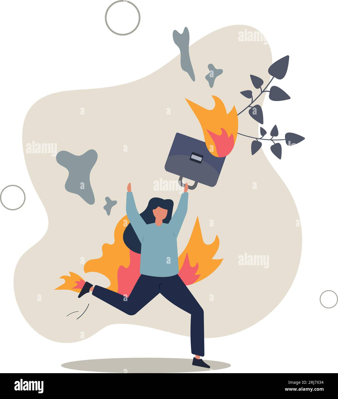 Business deadline, rush hour situation or in hurry to complete work ...