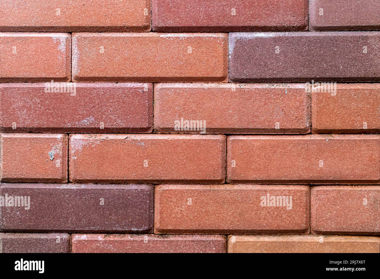 Old and aged red brick wall texture background with vignetting. Red ...