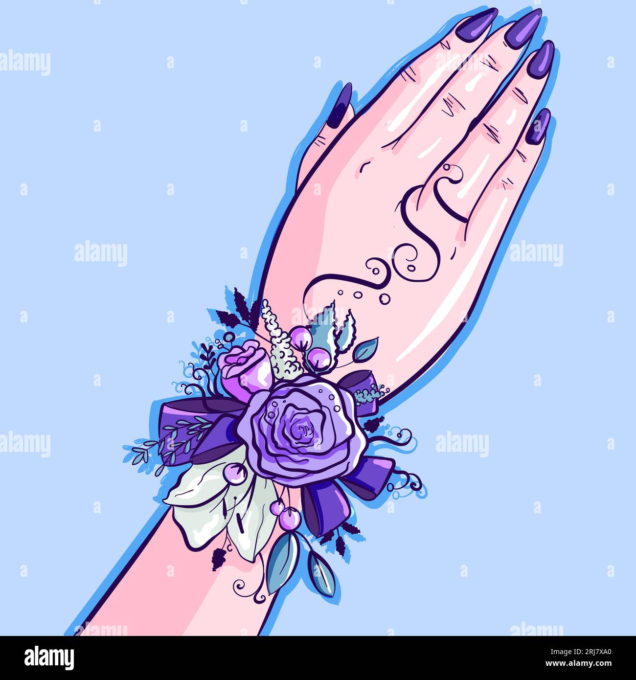 Wrist corsage Stock Vector Images - Alamy