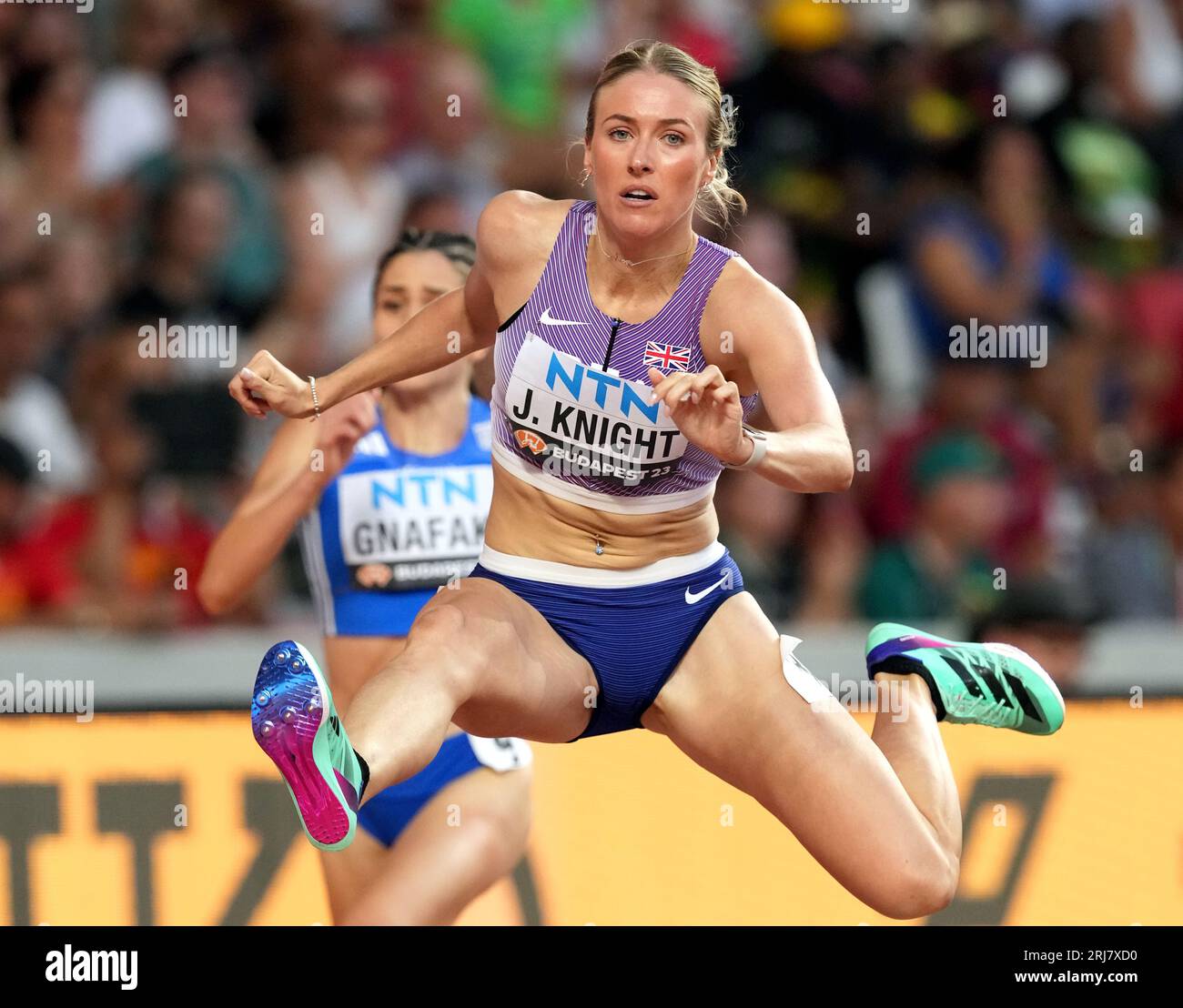 Great Britain's Jessie Knight in heat 5 of the Women's 400m Hurdles ...