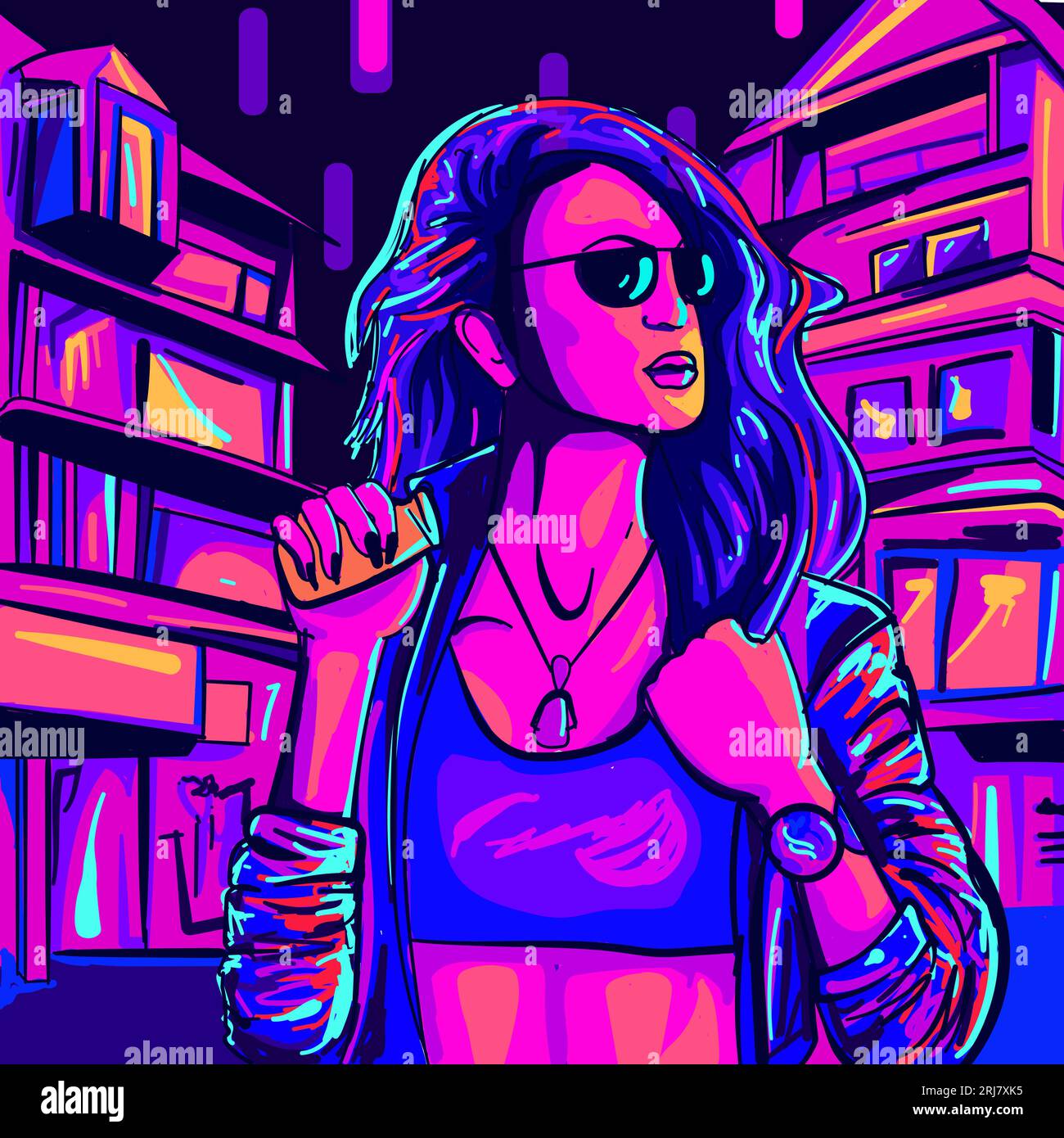 Synthwave vibe hi-res stock photography and images - Alamy