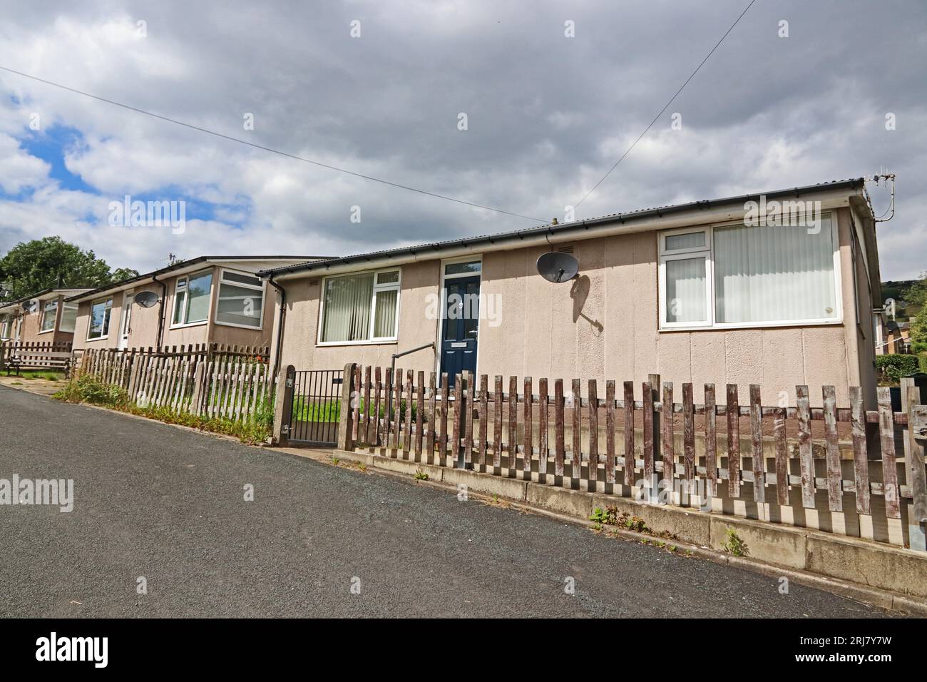 Post World War 2 prefabs, Mytholmroyd Stock Photo - Alamy