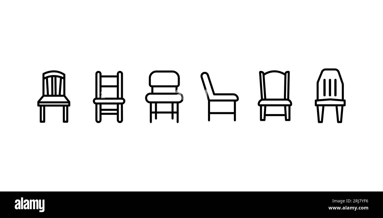 Chair Seating icons set Vector illustration Stock Vector Image & Art ...