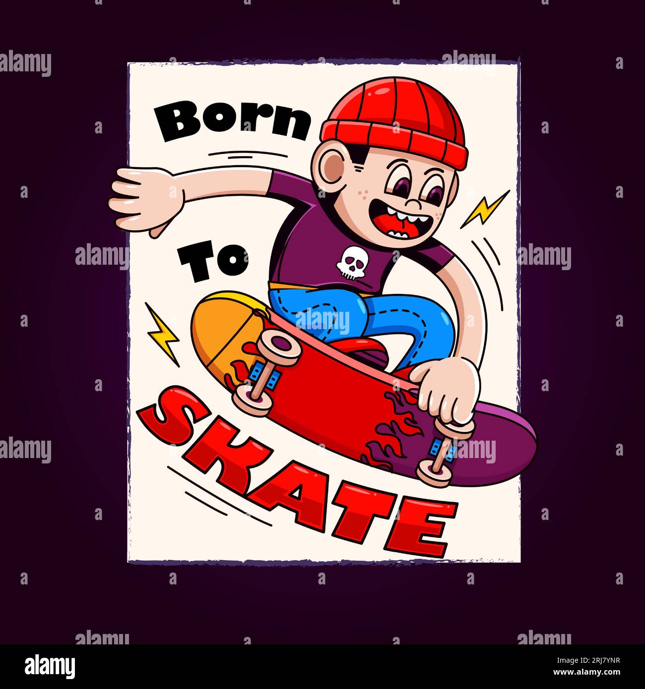 Boy on a skateboard. Perfect for logos, mascots, t-shirts, stickers and ...