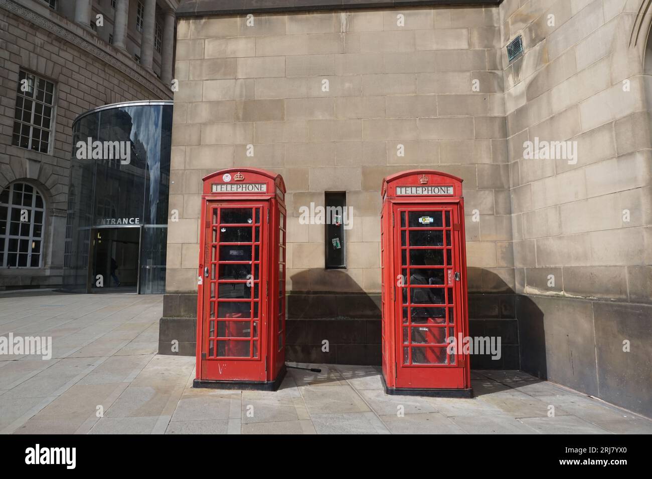 Two telephone boxes hi-res stock photography and images - Alamy