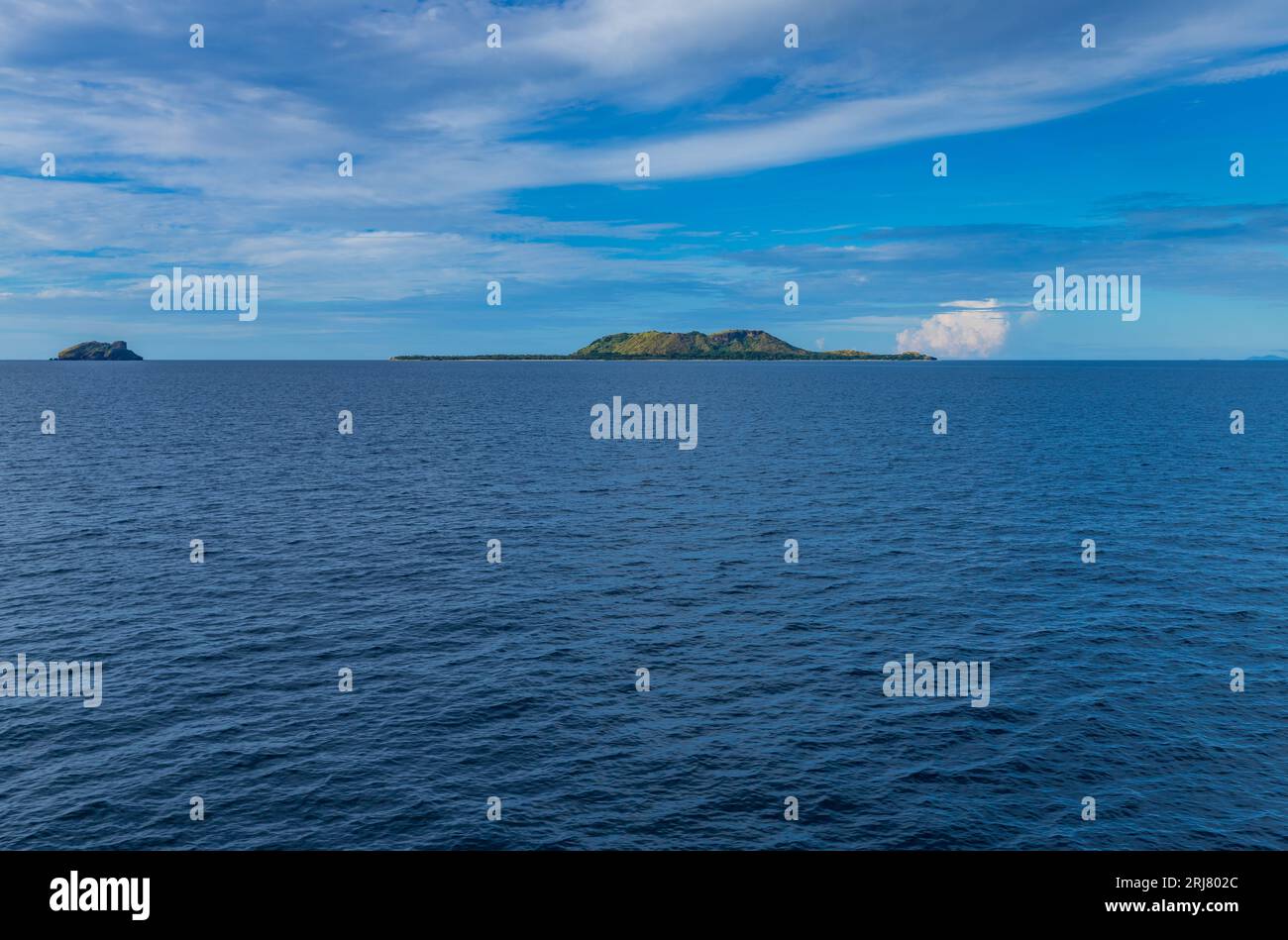 View of Naviti Islands coastlines, Yasawa Islands, Fiji. This ...