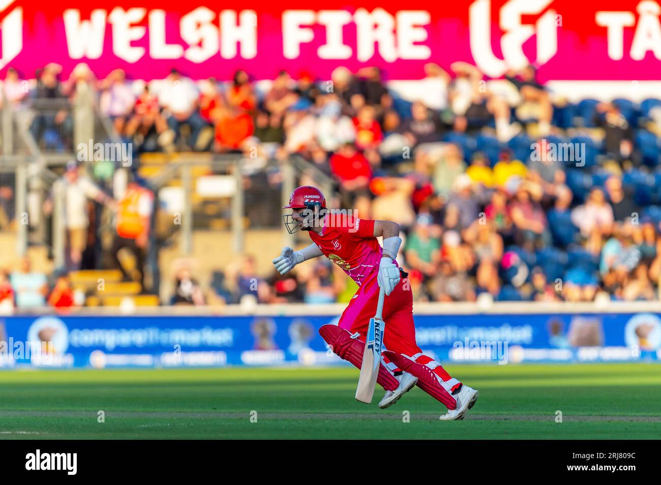 Sophia Gardens, Cardiff, UK. 20th Aug, 2023. The Hundred Mens Cricket, Welsh Fire versus London ...