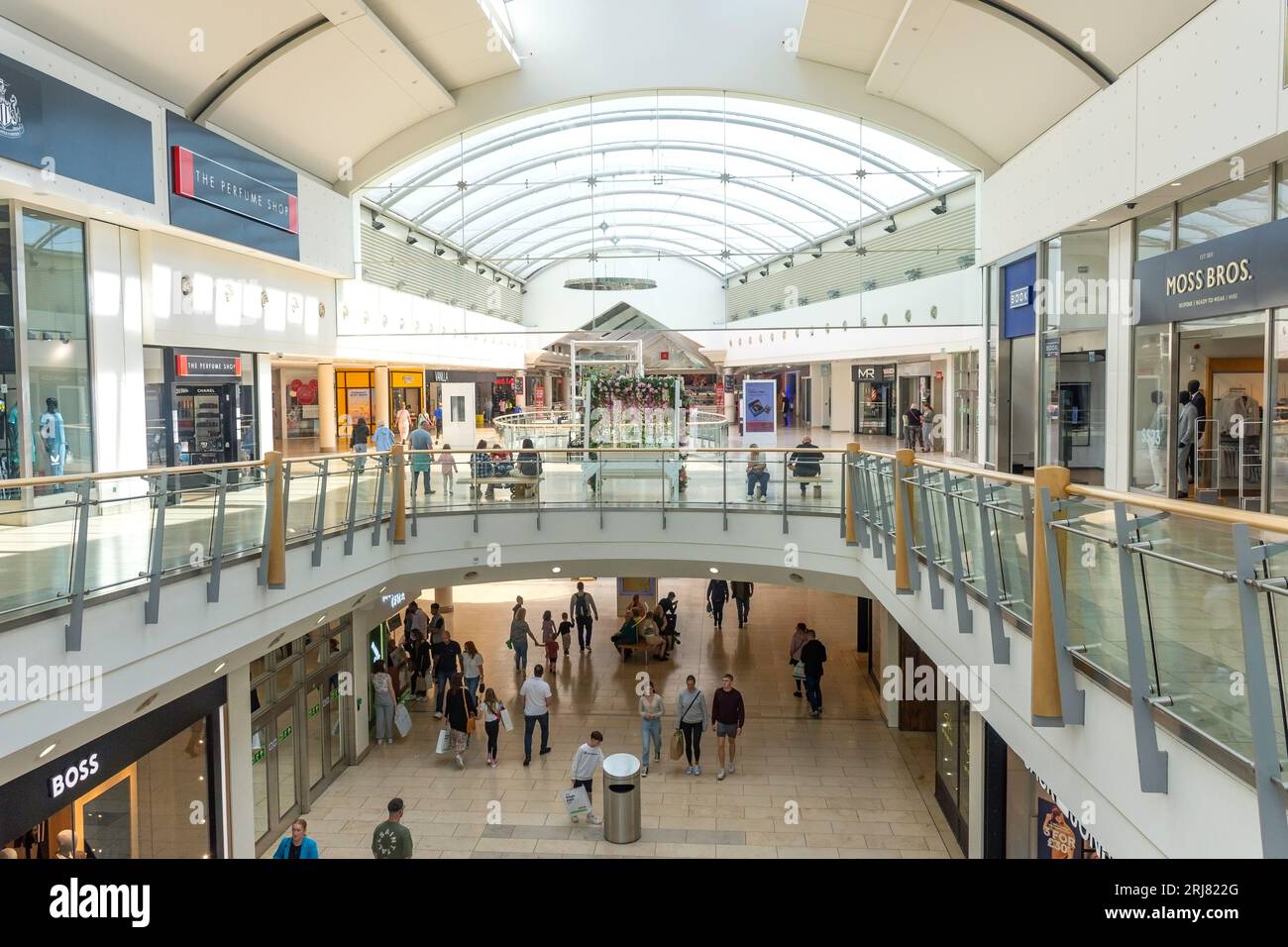 Red interior section, Metrocentre, Gateshead, Tyne and Wear, England ...