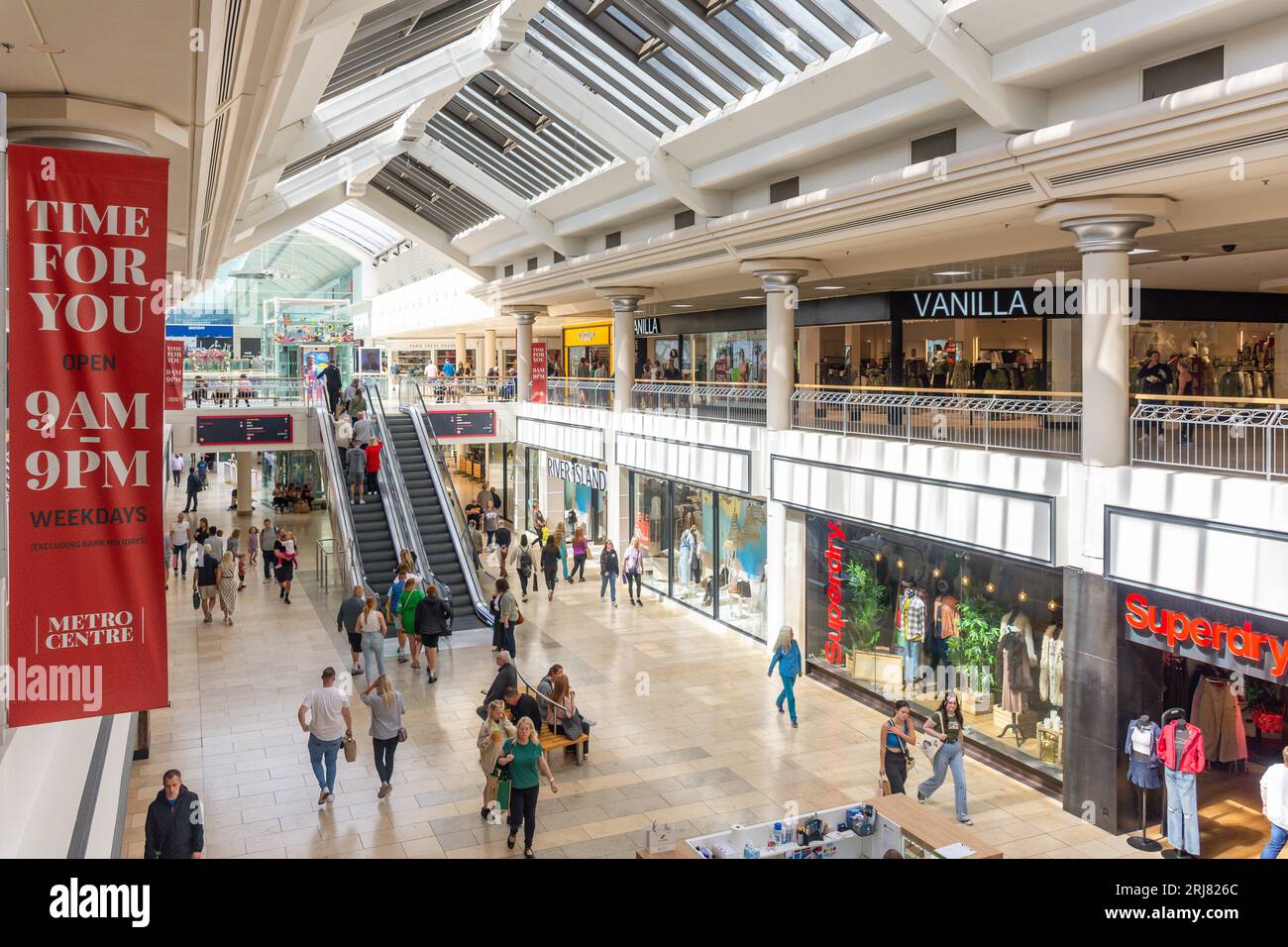 Levels escalator town square red mall aisle section retail shops hi-res ...