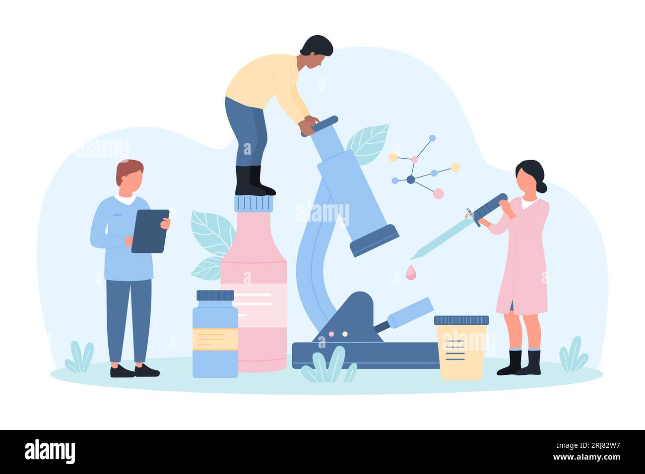 Scientific medical clinical research, analysis in laboratory for ...