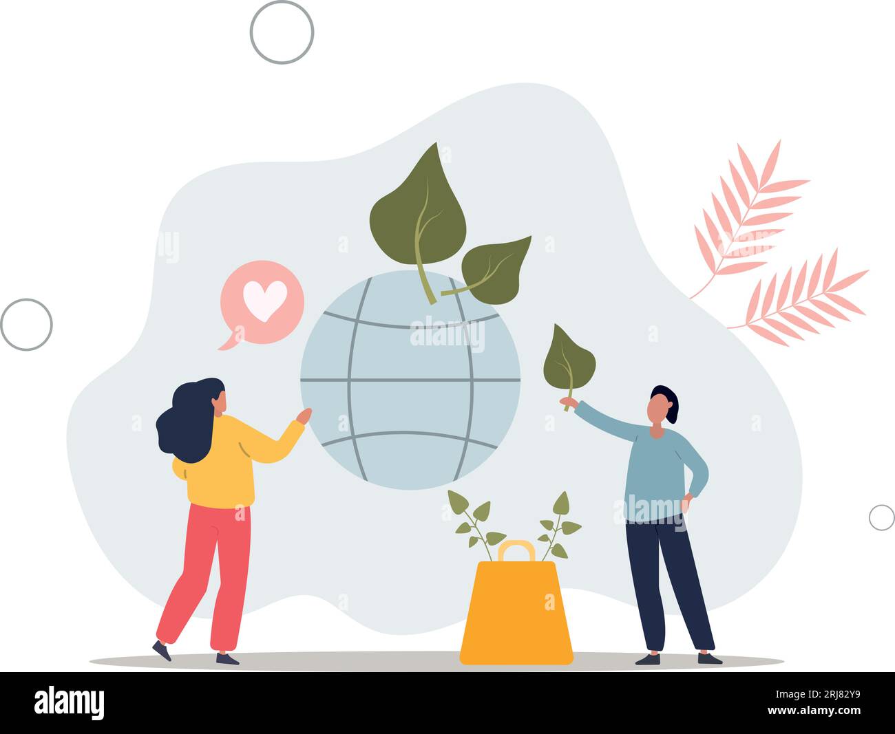 Environmental movement with climate awareness activists.Ecology and ...