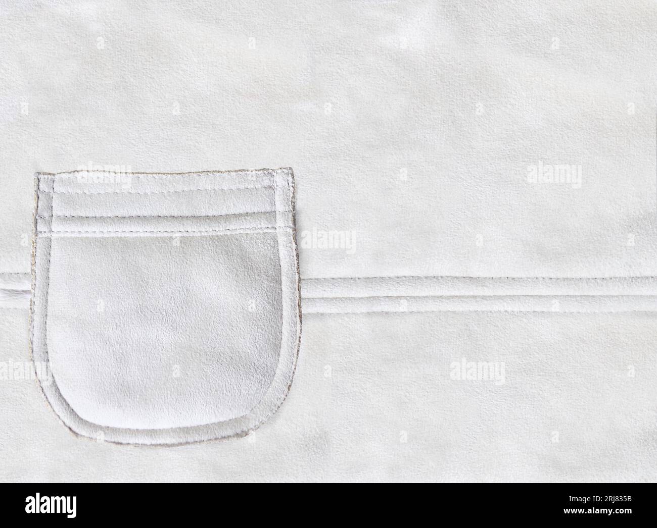 Horizontal backdrop with pocket on suede texture of ivory color ...