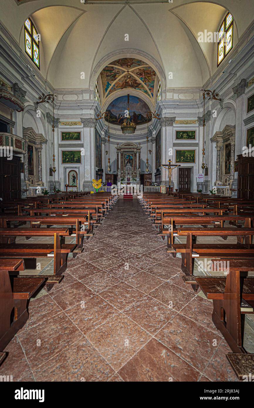 Italy Veneto Mel Church of Santa Maria Annunziata (18th century Stock ...