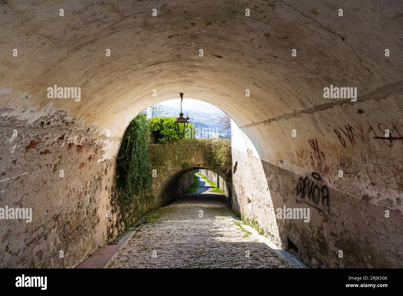Italy Veneto Mel - Via Karèra (ancient carriageway Stock Photo - Alamy