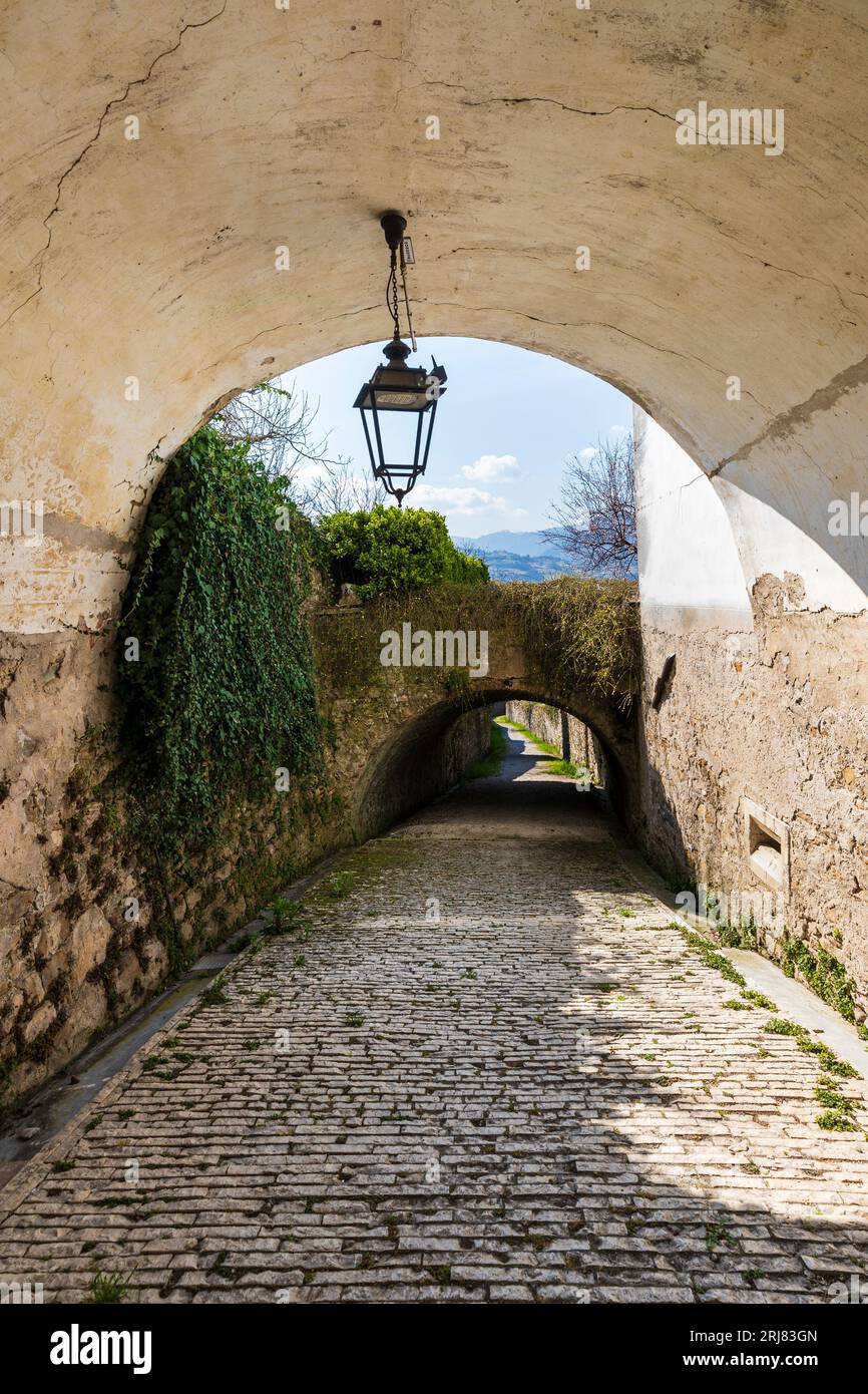 Italy Veneto Mel - Via Karèra (ancient carriageway Stock Photo - Alamy