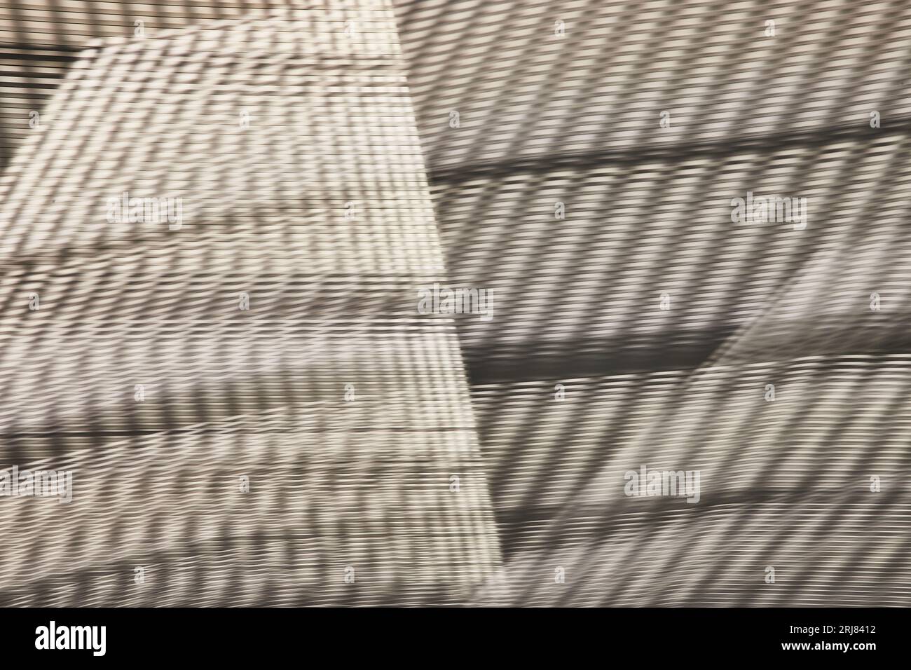 Grayscale abstract art with odd shapes and woven fabric like material ...