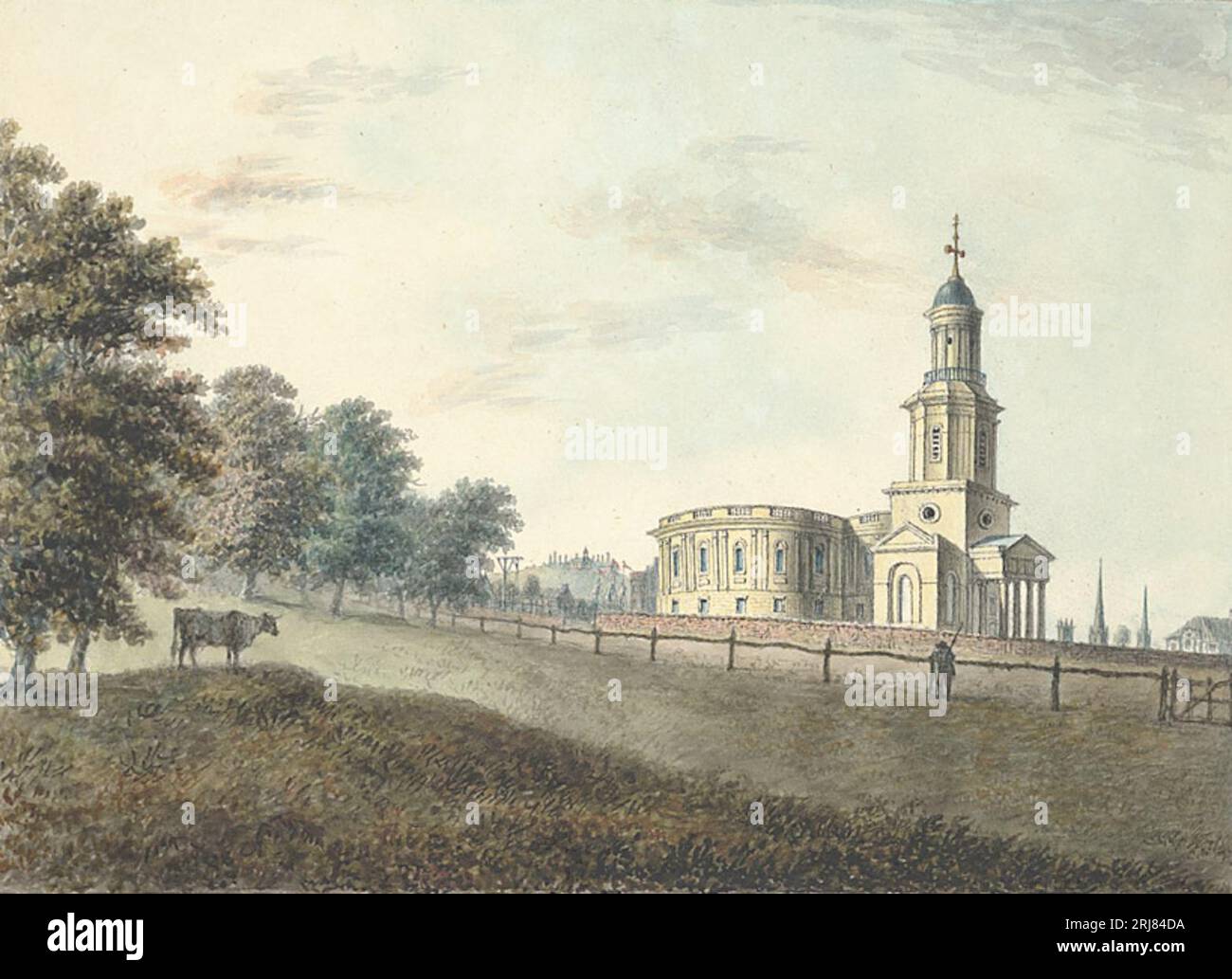 St. Chad's new church, Shrewsbury 1795 by John Ingleby Stock Photo - Alamy