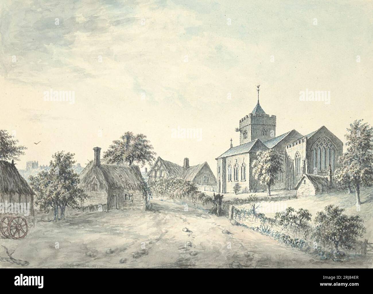 Welshpool 1794 by John Ingleby Stock Photo - Alamy