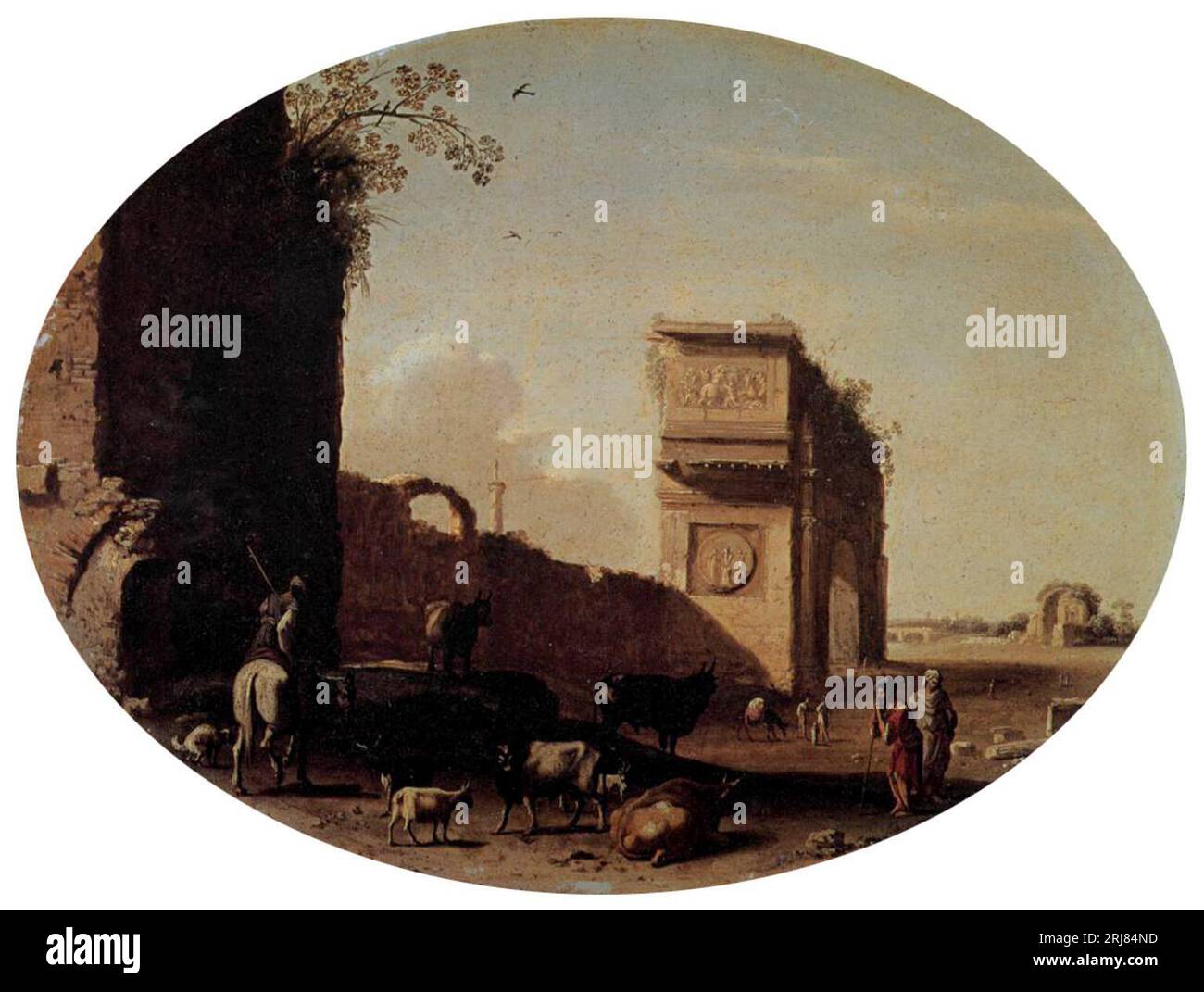 Roman Ruins circa 1620 by Cornelius van Poelenburgh Stock Photo - Alamy