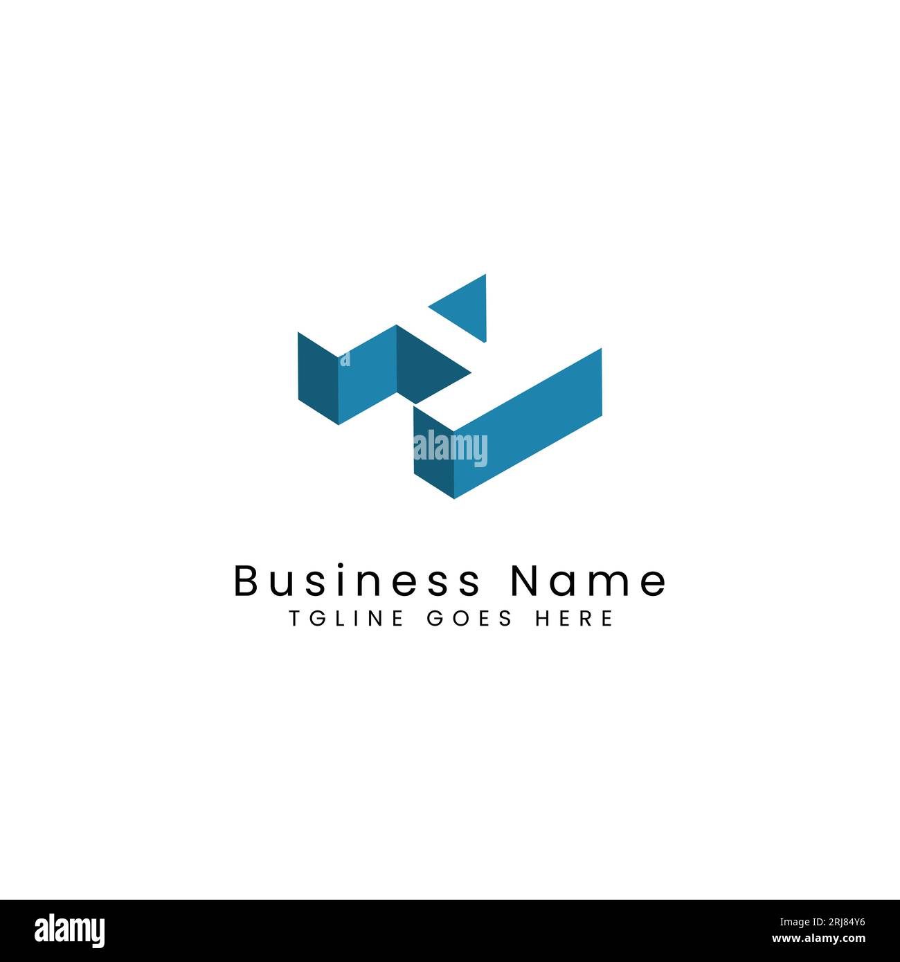 Simple H Letter logo in 3d design. Creative vector illustration ...