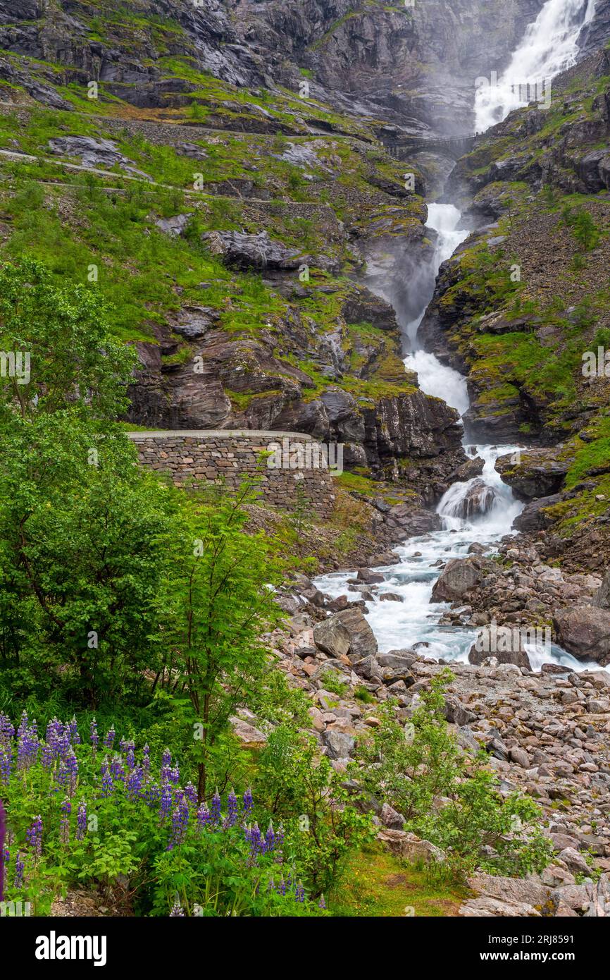 Stigfoss, Trollstigen (Trolls ladder), Andalsnes, More og Romsdal ...