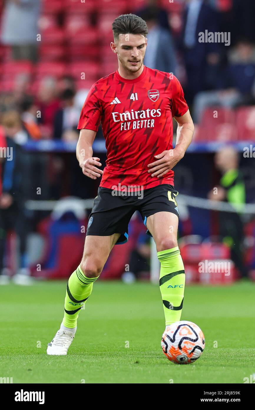 Declan Rice #41 of Arsenal during the Premier League match Crystal ...