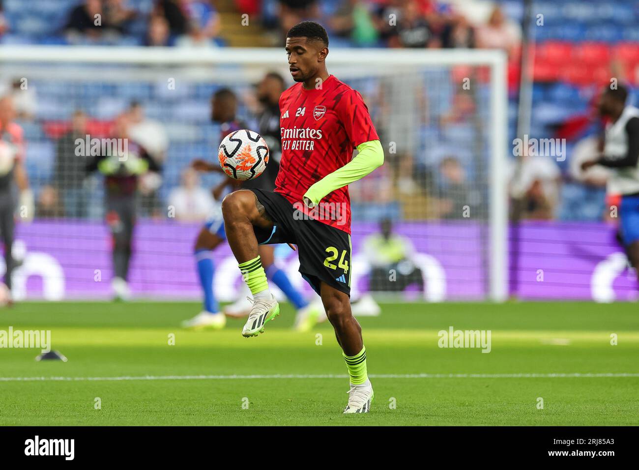 Reiss Nelson #24 of Arsenal during the Premier League match Crystal ...