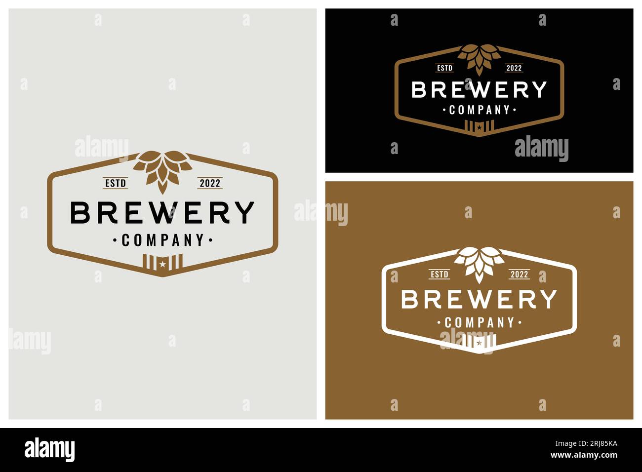 Simple Minimalist brewery company logo. logo brewing Stock Vector Image ...