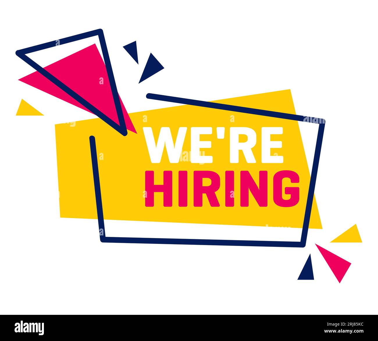 We are hiring yellow, pink banner with frame Stock Vector Image & Art ...