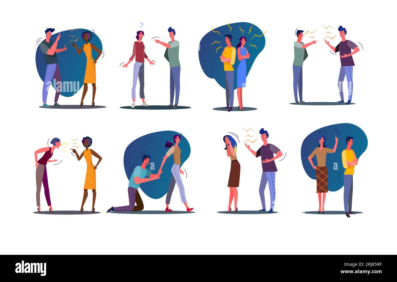 Quarrel talk Stock Vector Images - Alamy