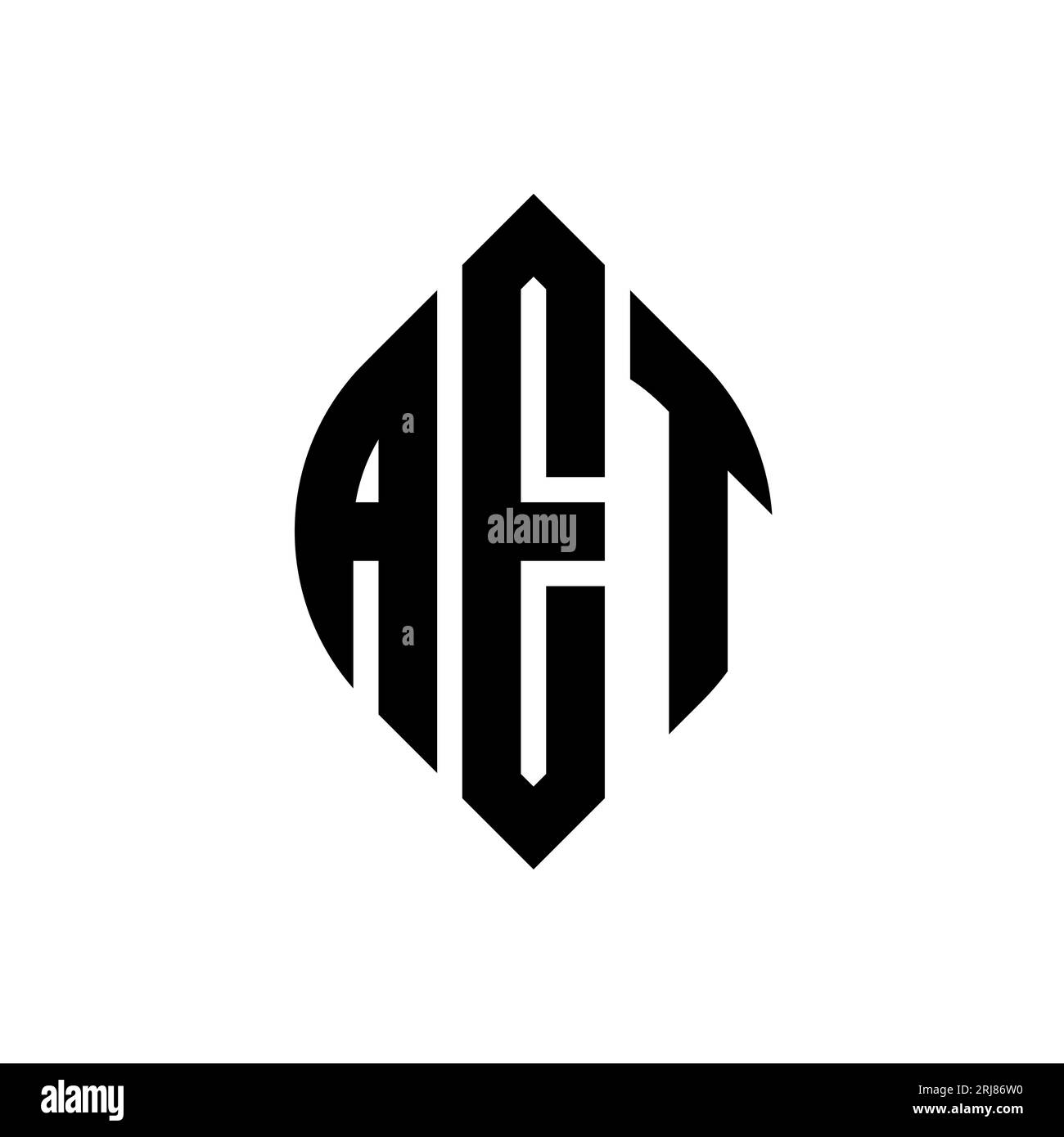AET circle letter logo design with circle and ellipse shape. AET ...