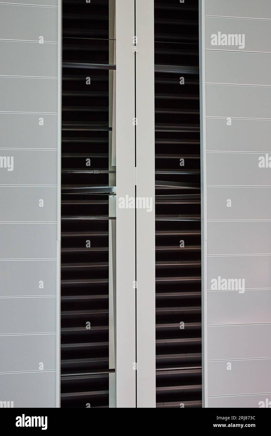 Abstract architecture view of ceiling with metal beams Stock Photo - Alamy