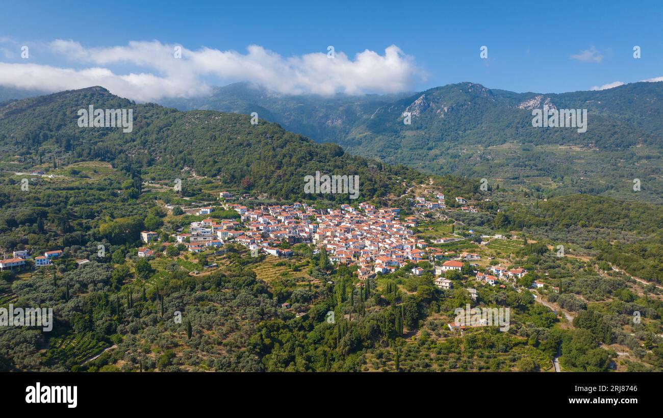 Old street of samos town hi-res stock photography and images - Alamy
